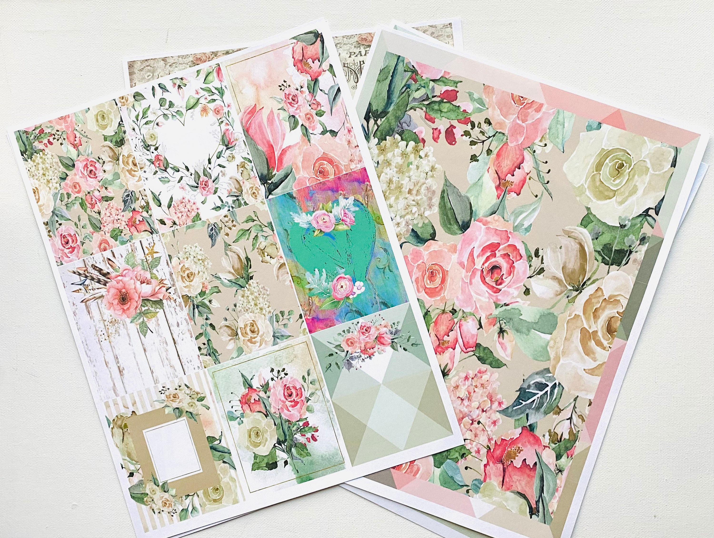 Paper Crafting Kit, 12 Pages With 75 Quotes & Papers for Scrapbooking ...