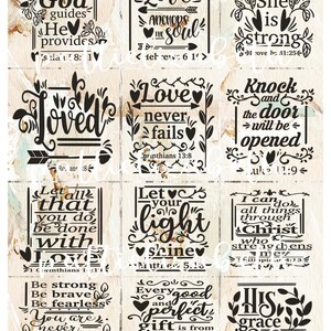 Printable Digital Scripture Verses, Quotes for Planners, Junk Journals ...