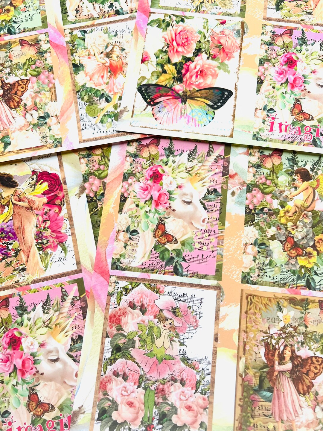 Fairy Junk Journal Kit, Junk Journal Supplies Scrapbook Papers Vintage ...