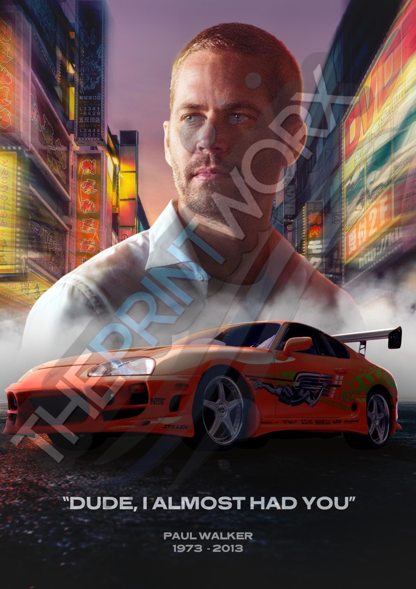 Paul Walker Print - Etsy