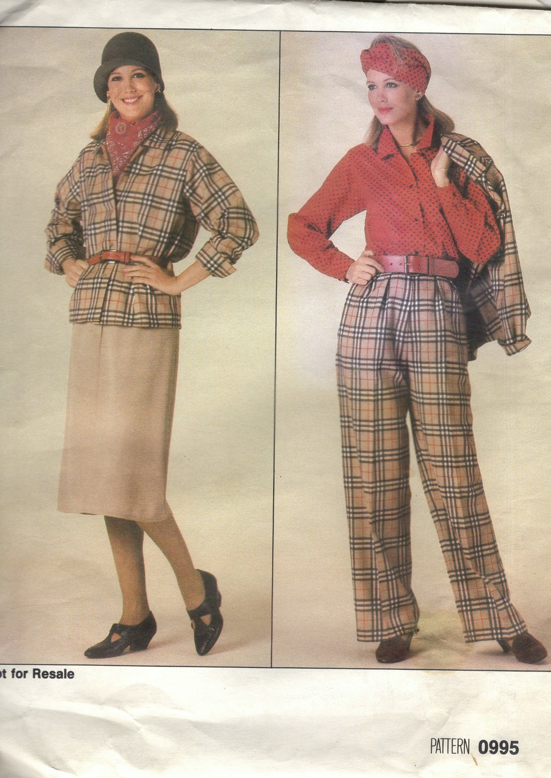 1985 Vogue 0995. Misses' Jacket, Skirt, Pants, and Blouse - Etsy