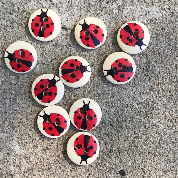 Wooden Lady Bug - Etsy