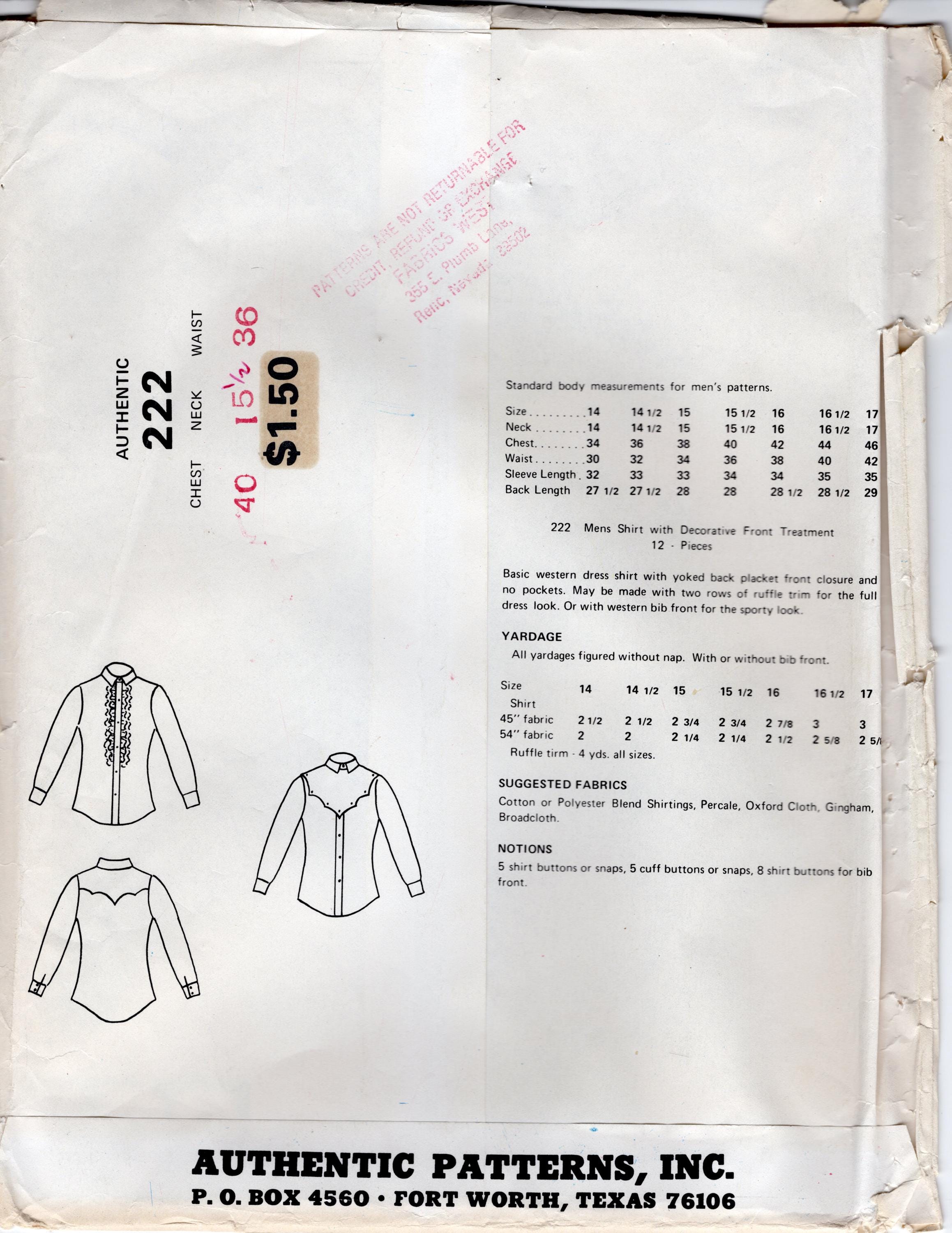 1970s Authentic Patterns 222 Men's Western Shirt - Etsy