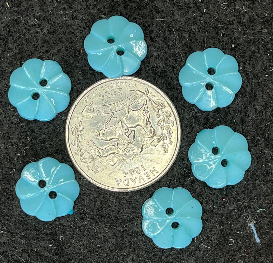 Multiple Colors Available! Plastic Flower Two Hole Buttons. 1/2 Inch ...