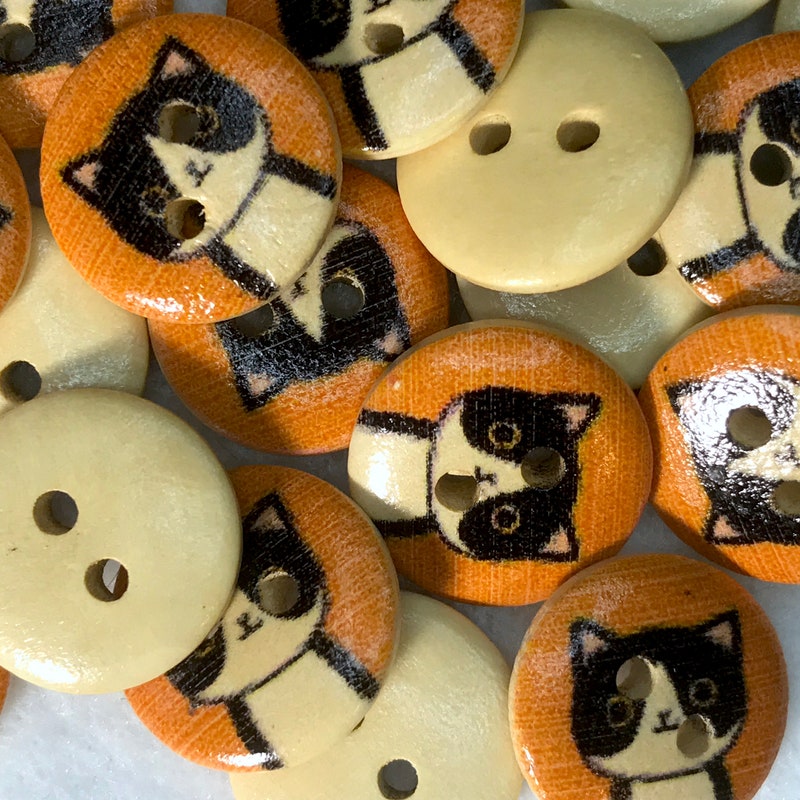Cat Buttons - Etsy