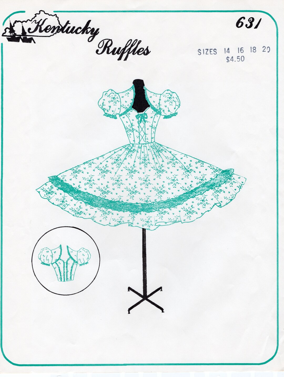Kentucky Ruffles Square Dance Dress Pattern. - Etsy