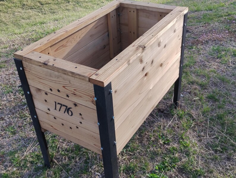 American Flag,cedar Planters, Raised Garden Beds, Garden Planters ...