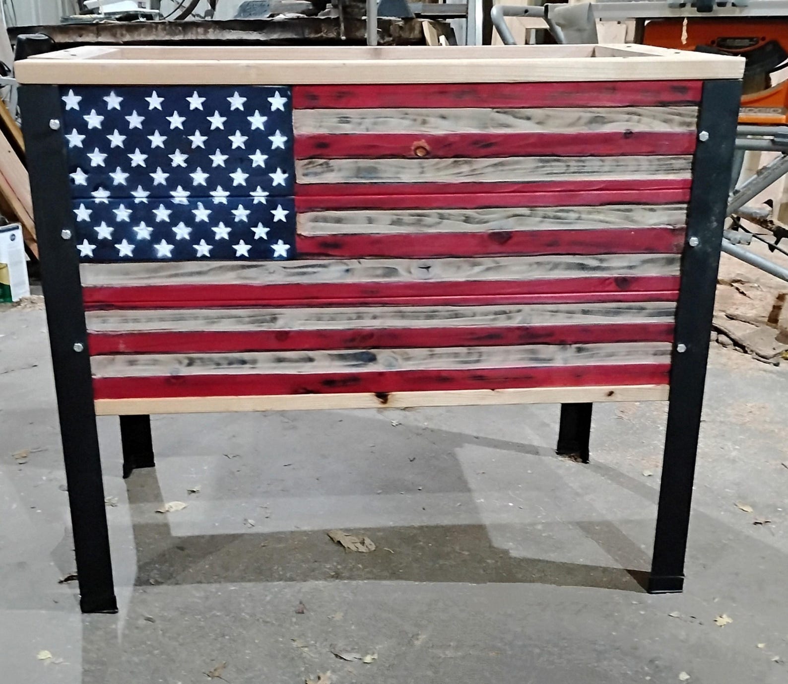 American Flag,cedar Planters, Raised Garden Beds, Garden Planters ...