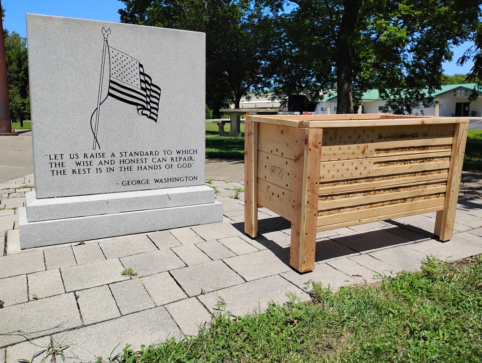 American Flag,cedar Planters, Raised Garden Beds, Garden Planters ...