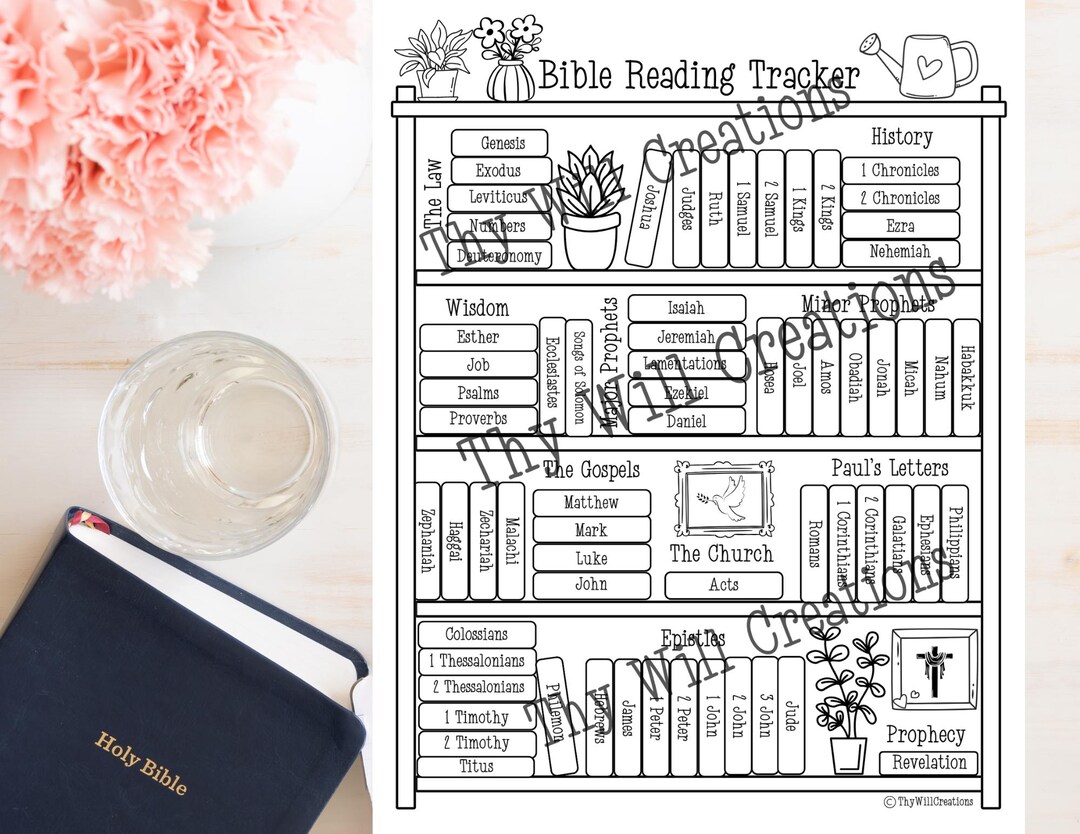 Bible Tracker | Printable Log | Coloring Bible Tracker | Bible Log ...