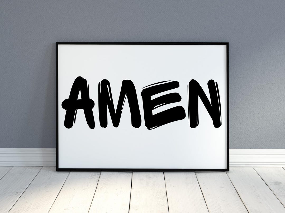 Amen Digital Art | Christian Printable Art | Christian Downloadable ...