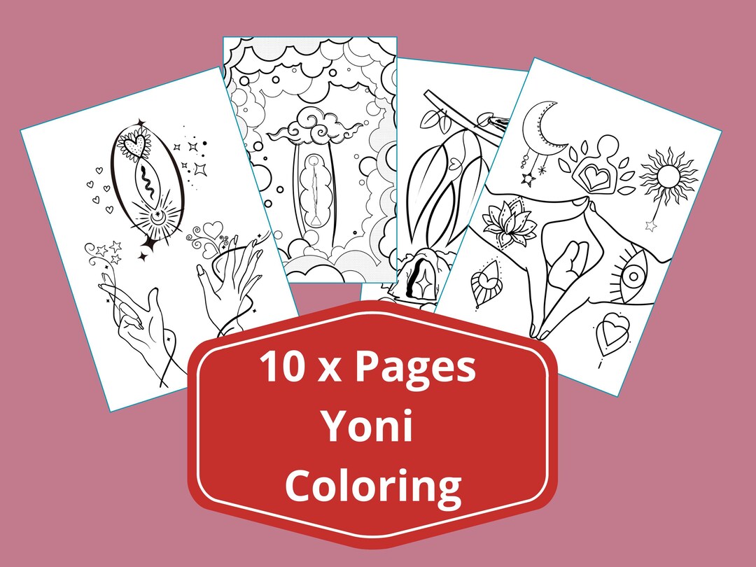 Yoni Coloring Pages Vagina Colouring Book 10 X Unique Adult Coloring ...