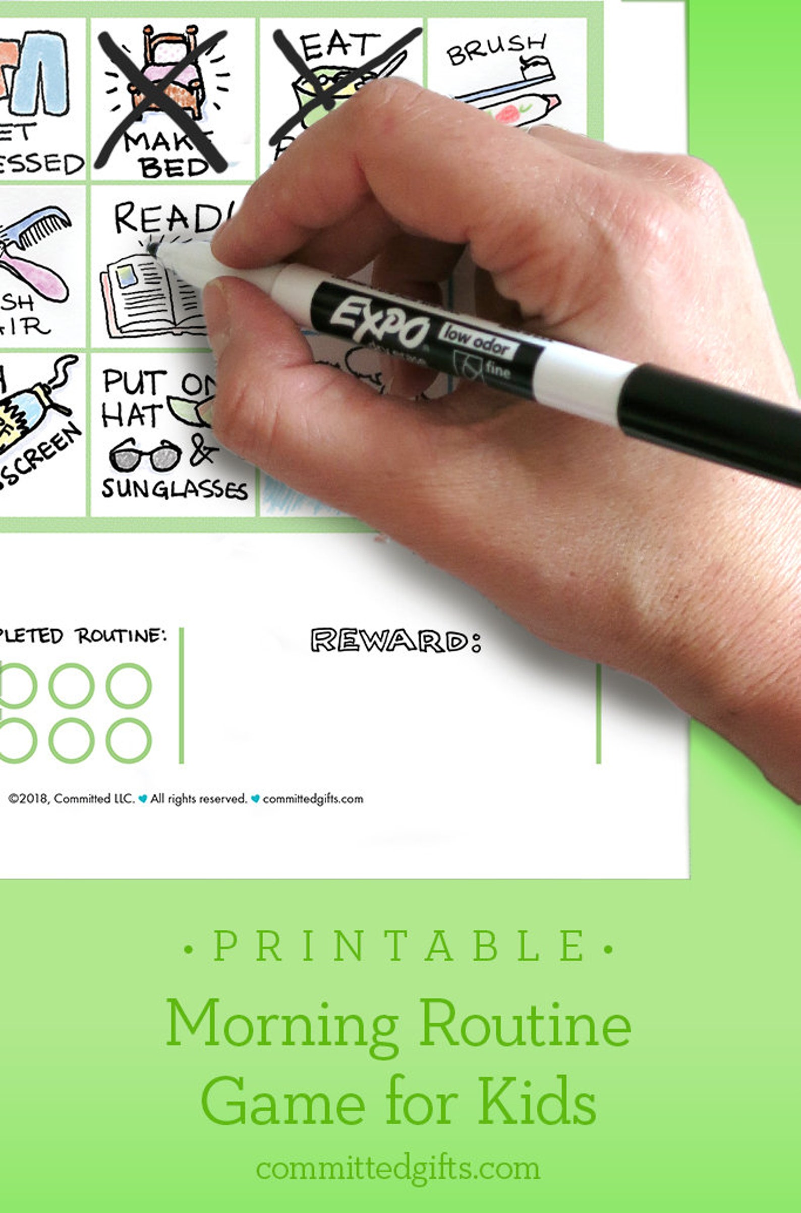 Printable Morning Routine Chart Game for Toddler & Preschooler | Etsy