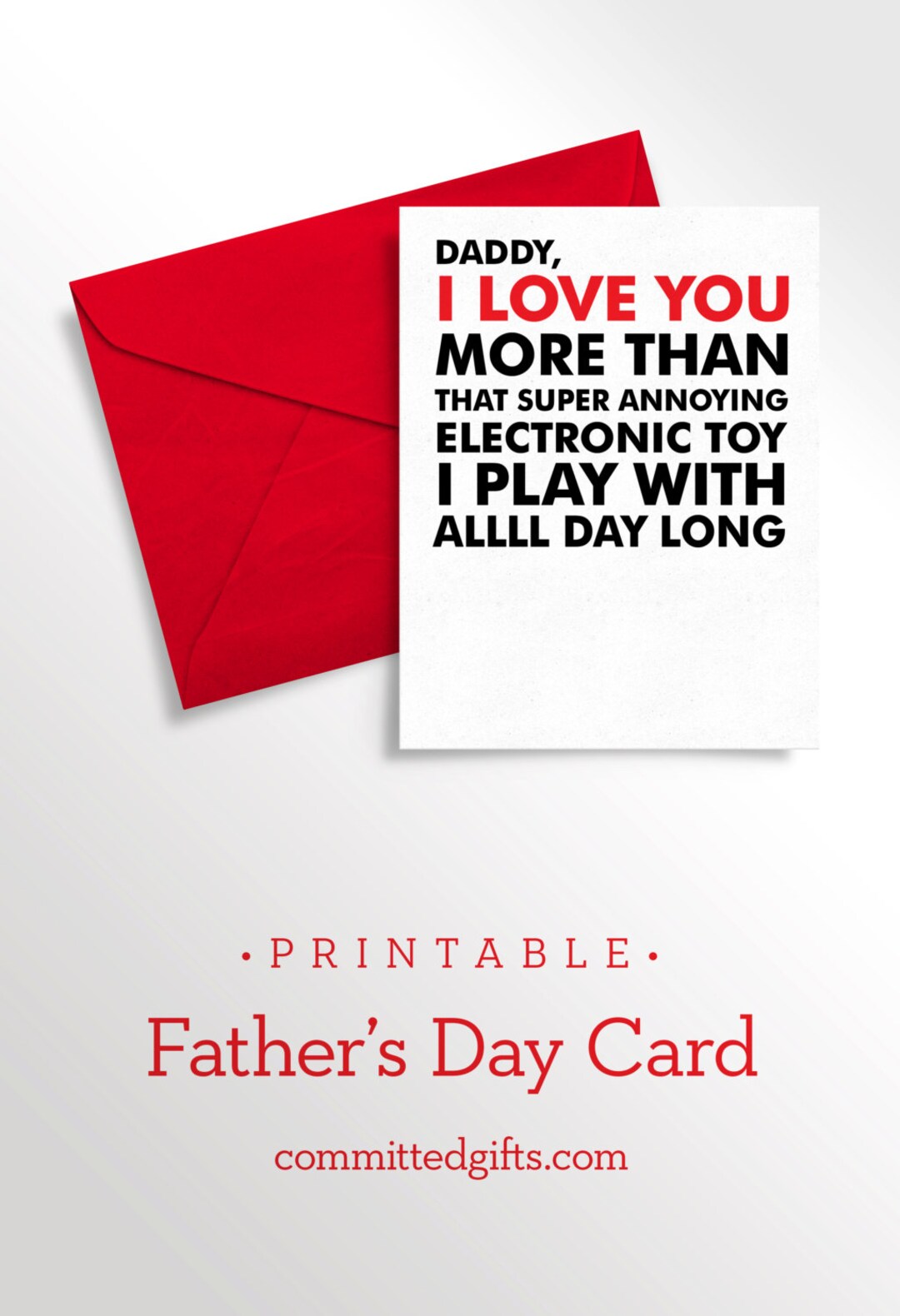 Printable Valentine's Day Card | for Dad From Toddler | Digital ...