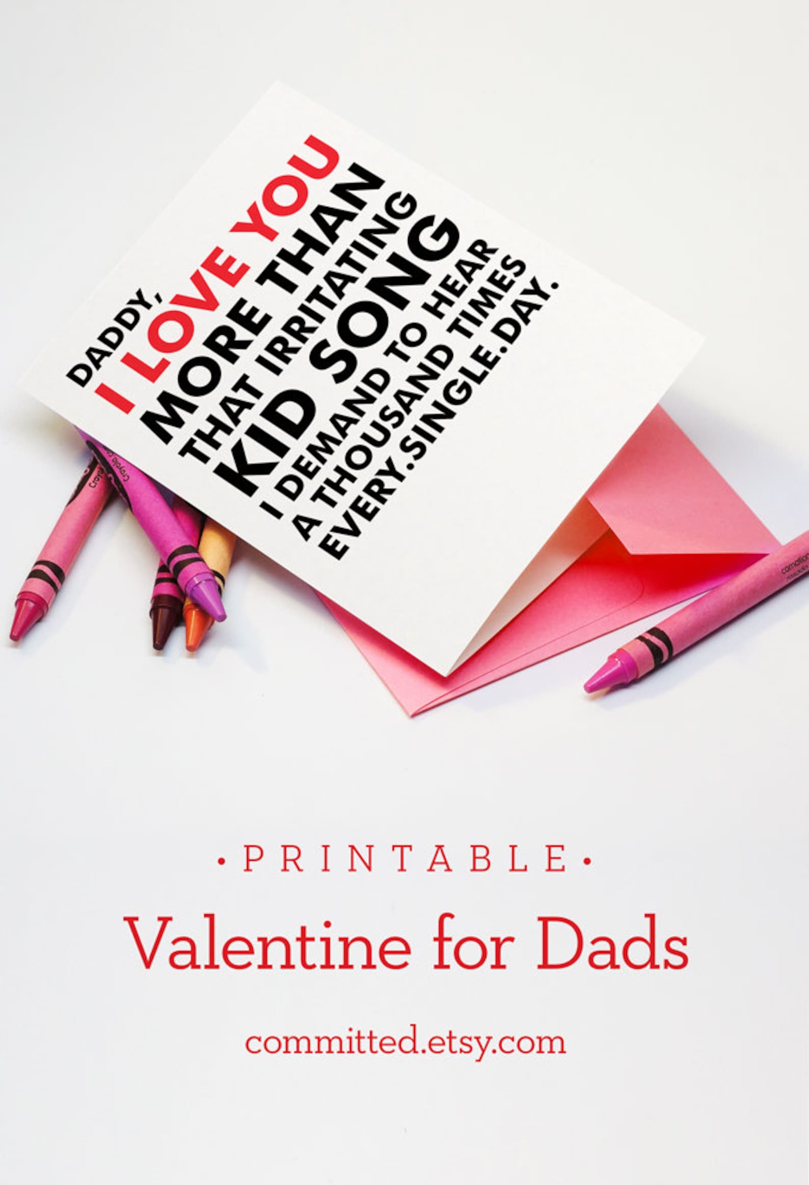 Printable Valentine's Day Card Baby Card to Daddy - Etsy
