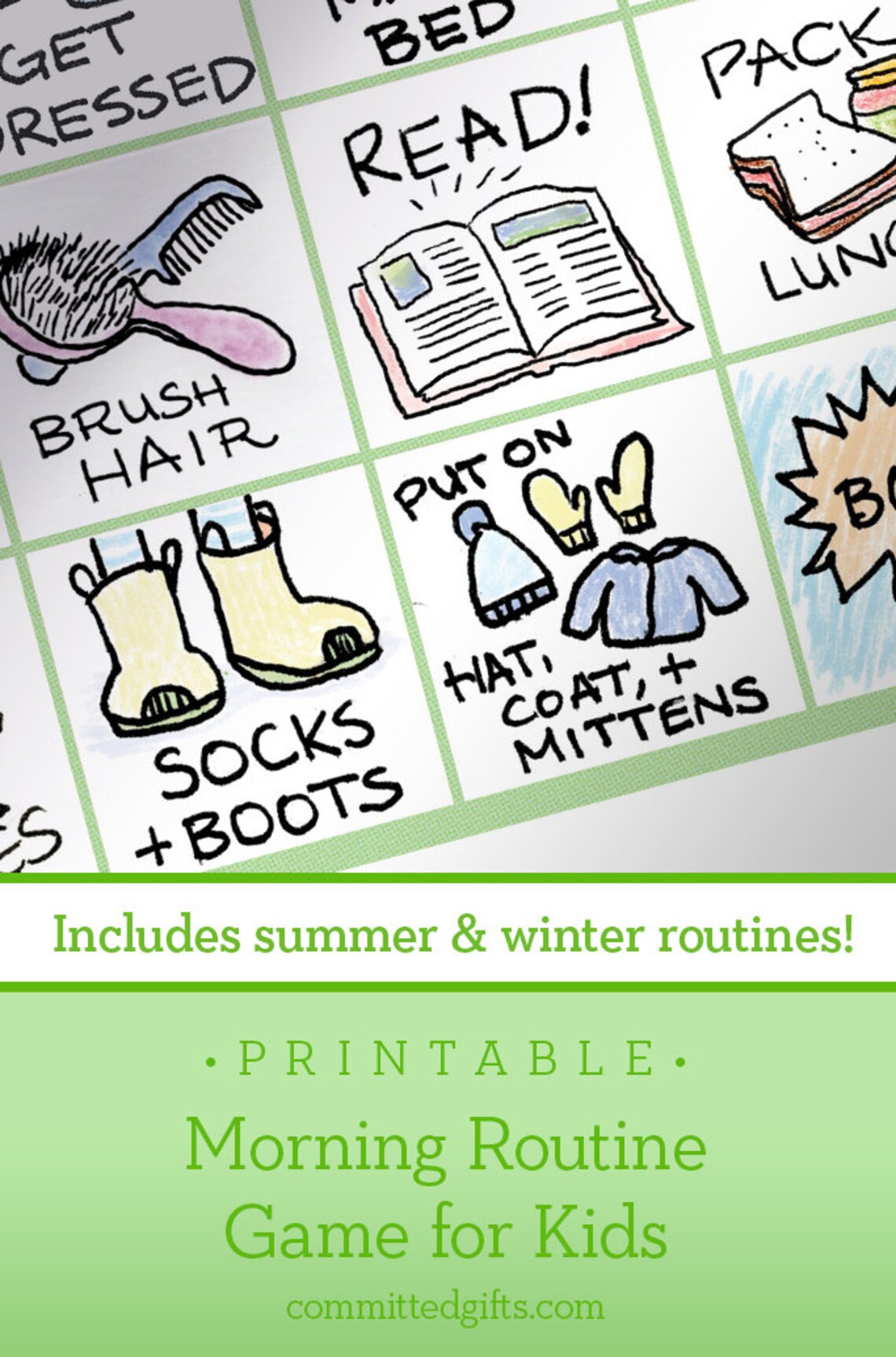 Printable Morning Routine Chart Game for Toddler & Preschooler - Etsy.de