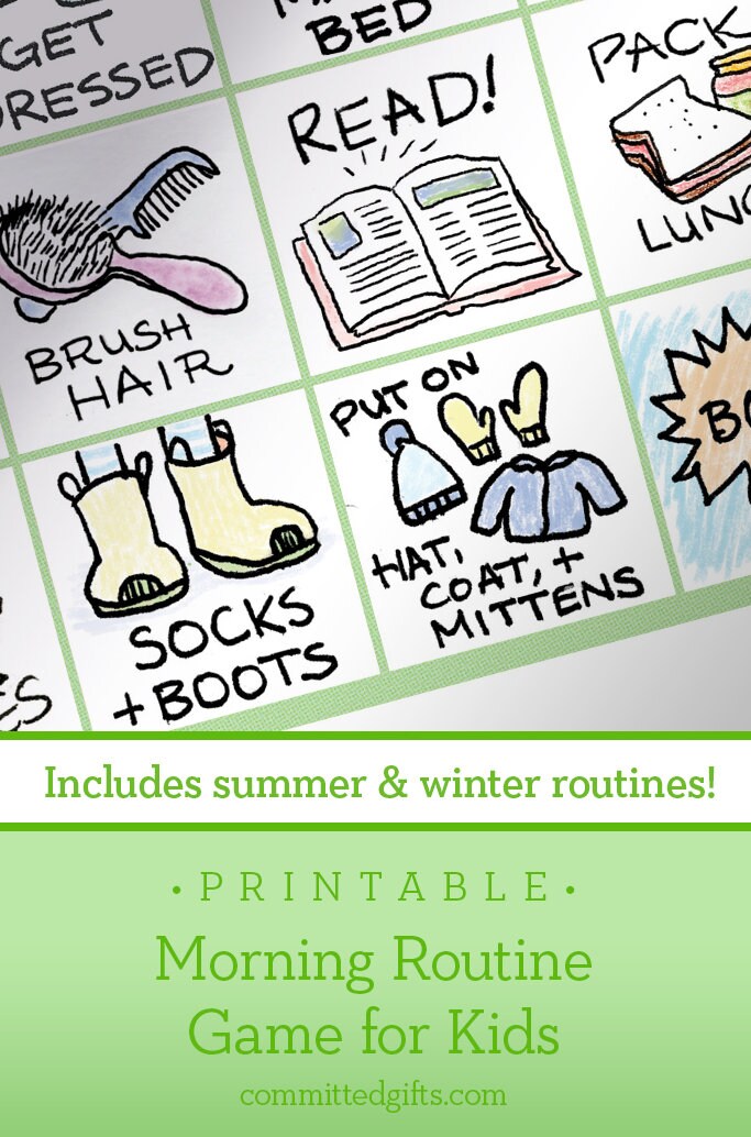Printable Morning Routine Chart Game for Toddler & Preschooler | Etsy