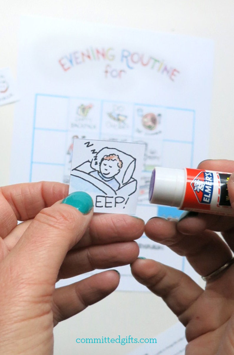 Printable Bedtime Routine Chart Game for Toddler & Preschooler | Dry ...