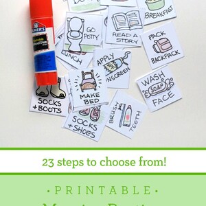 Printable Morning Routine Chart Game for Toddler & Preschooler | Dry ...