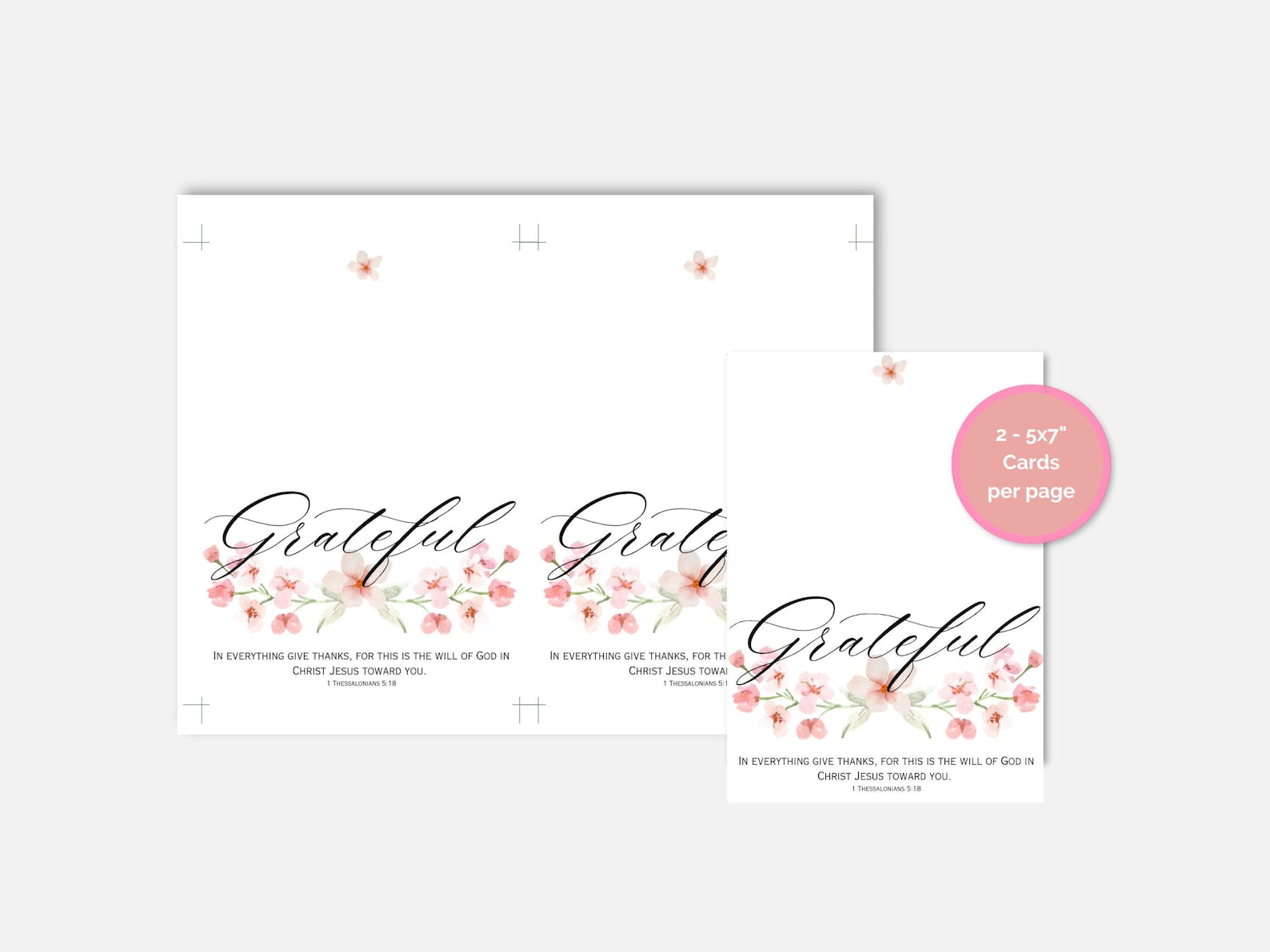 Bible Verse Thank You Card, Scripture Gratitude Card, Printable Thank ...