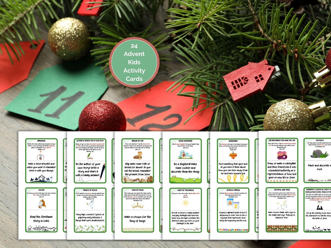 Names of Jesus Printable Advent Activity Cards for Kids, Christian ...