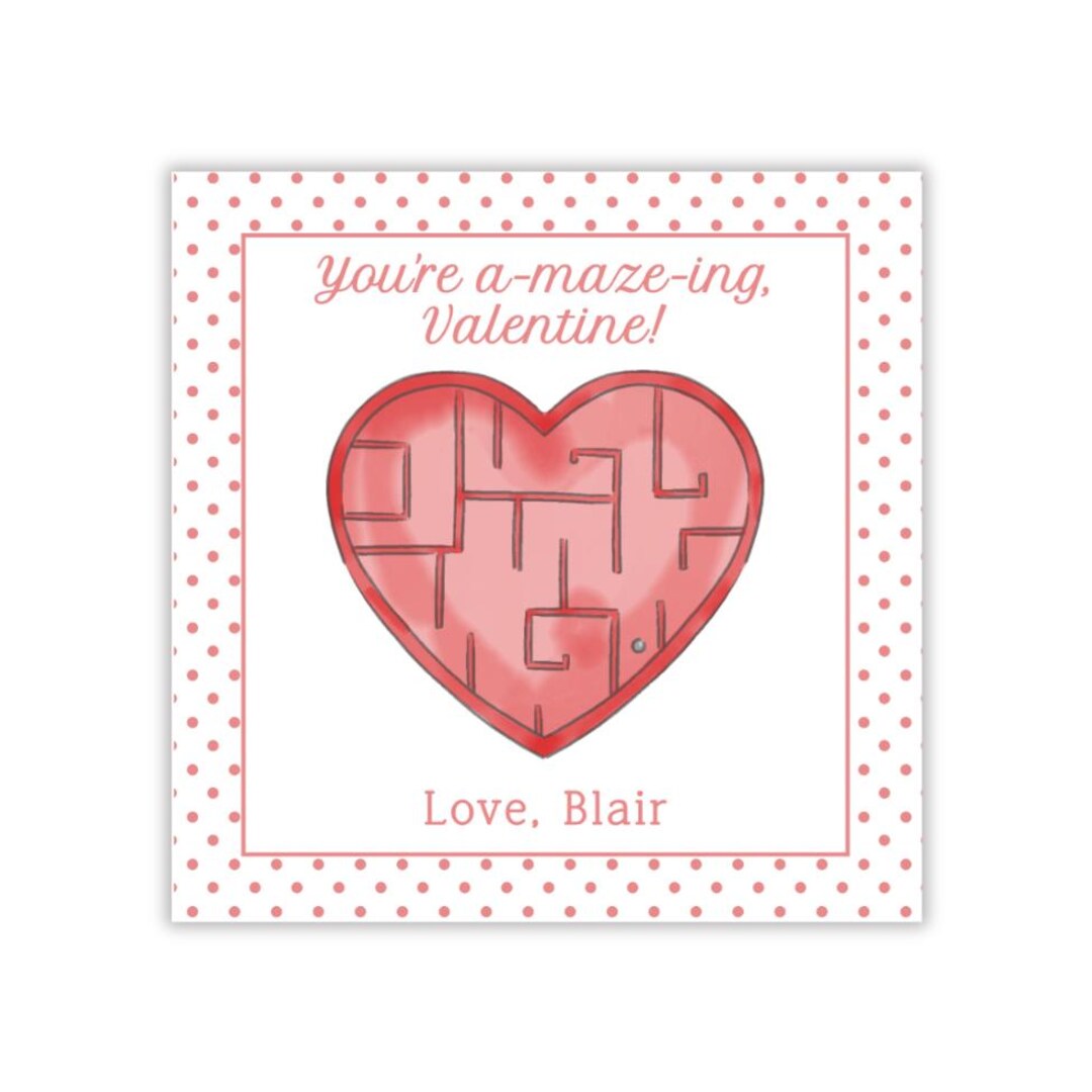 Printable Red Maze Valentine | You’re A-maze-ing Valentine Card ...