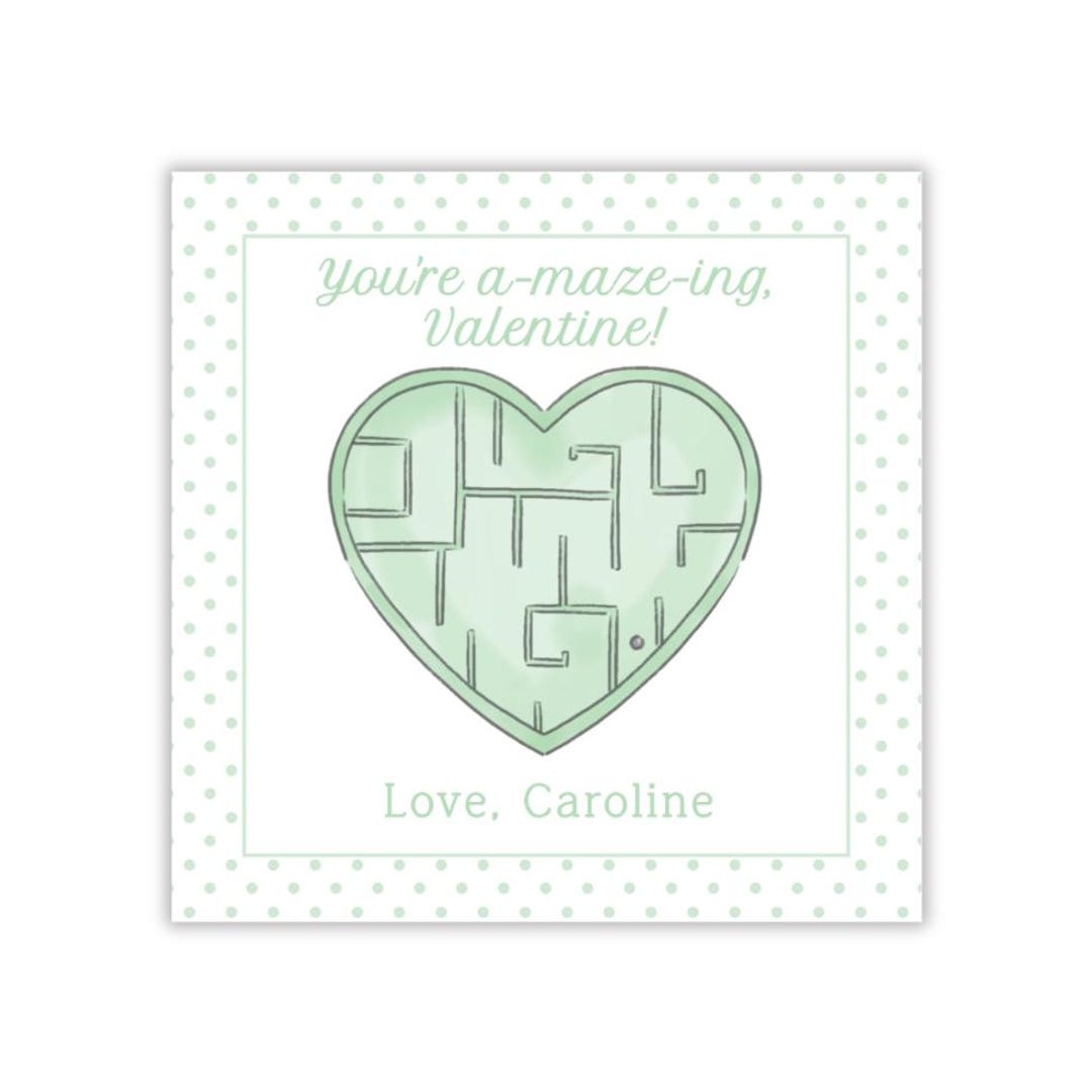 Printable Green Maze Valentine | You’re A-maze-ing Valentine Card ...