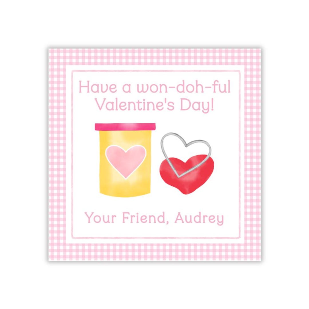 Printable Play-doh Valentine Tag | Won-doh-ful Valentine | Editable ...