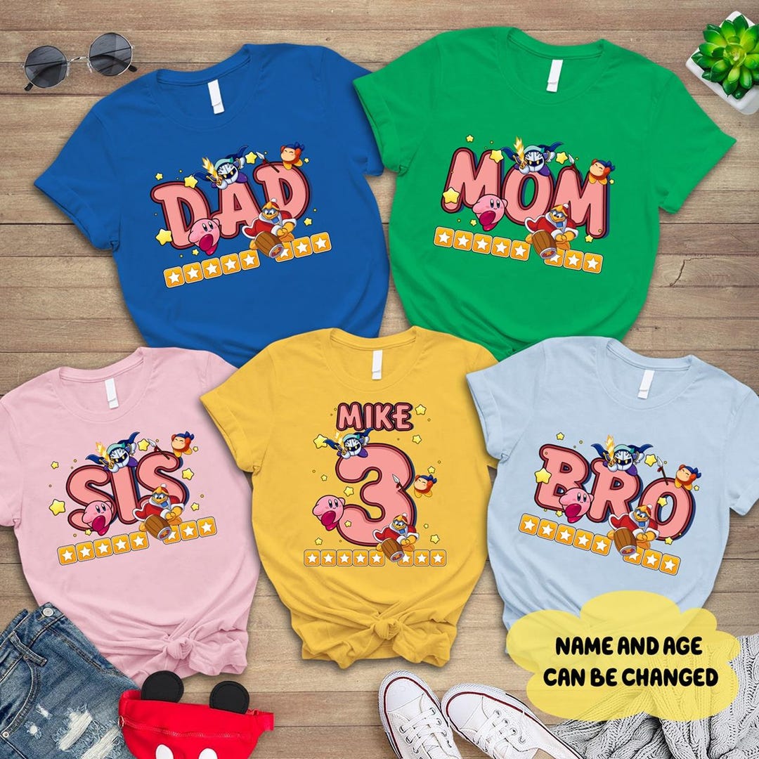 Custom Kirby Family Birthday Png, Kirby Video Game Png, Kirby Family ...