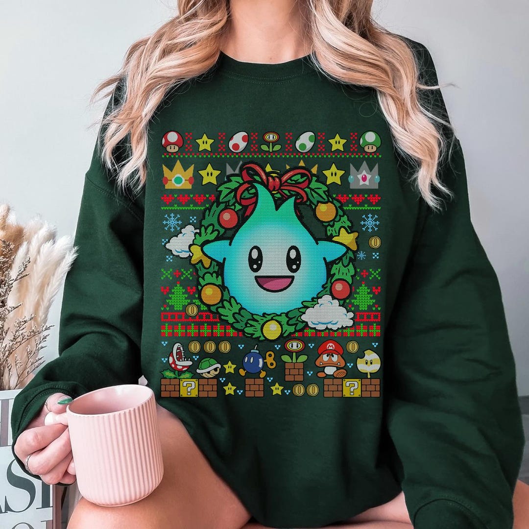 Super Mario Bowser Ugly Christmas Shirt, Super Mario Ugly Sweater ...