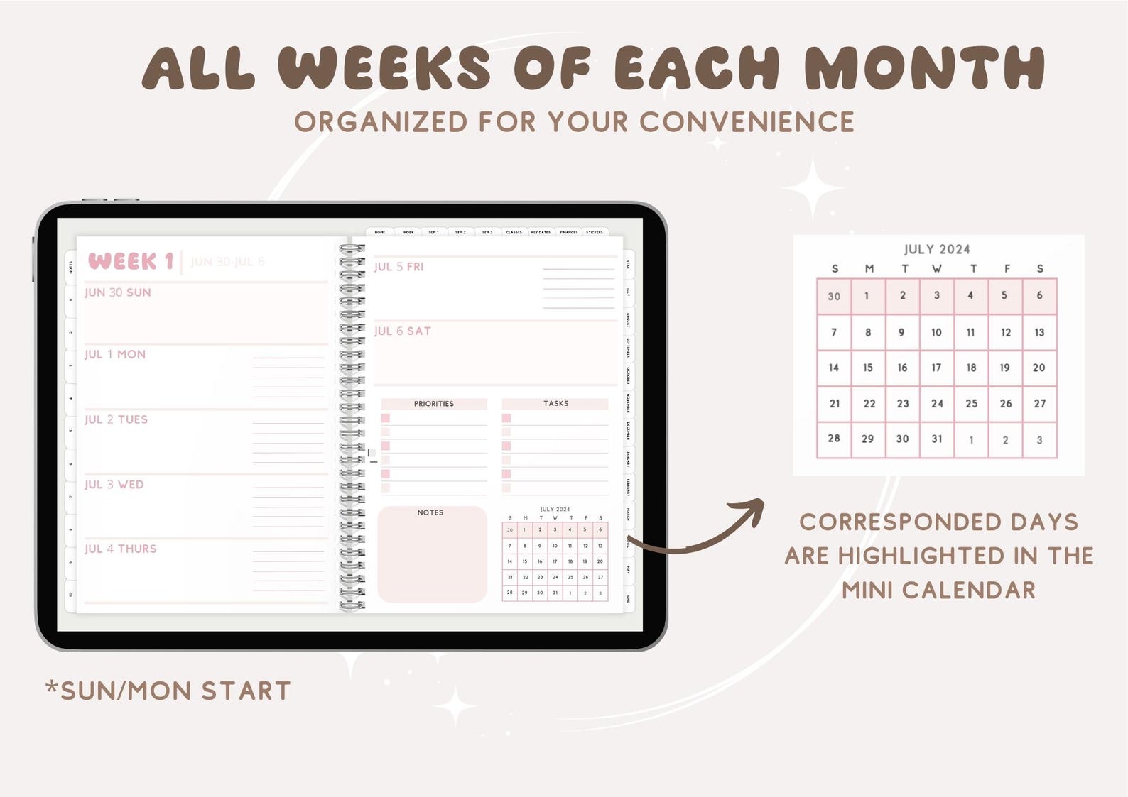 2024-2025 Student Digital Planner Goodnotes Academic Planner Dated ...