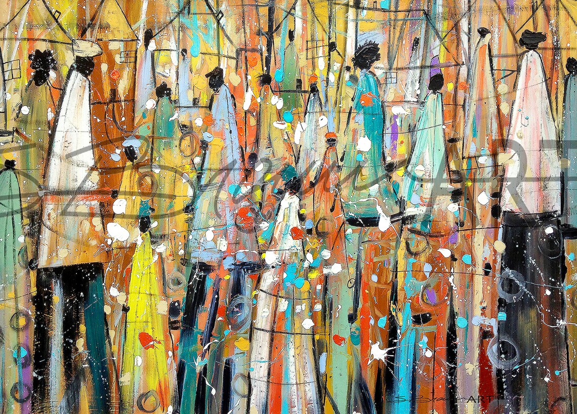 Our Colorful People CANVAS African American Art Canvas Art - Etsy