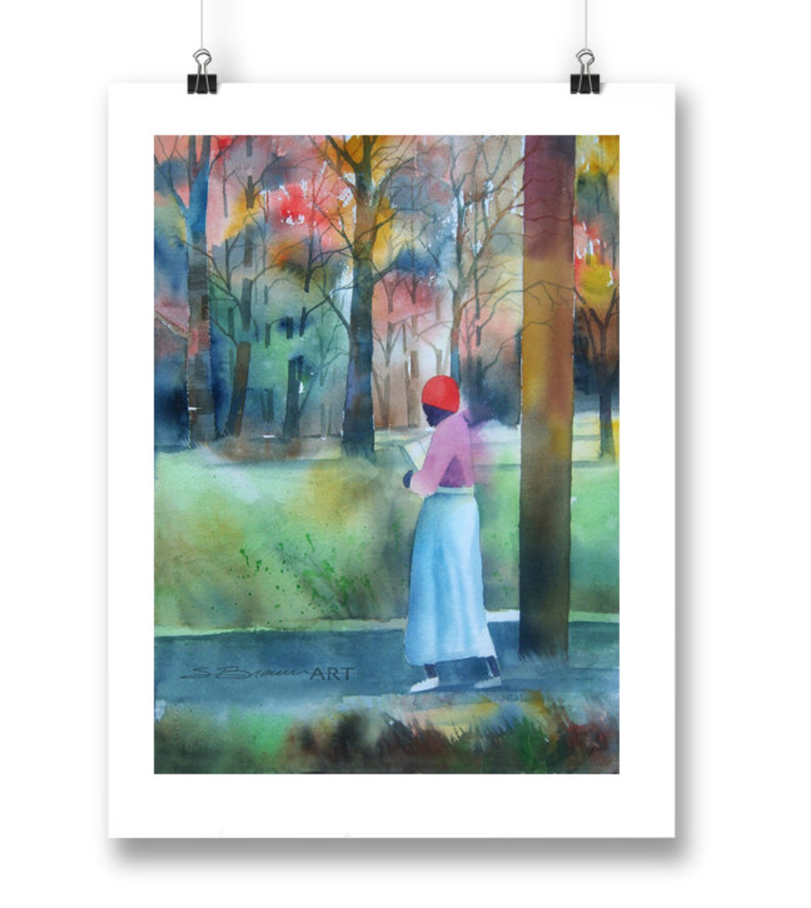 Holding Onto Knowledge Watercolor Print African American Art - Etsy