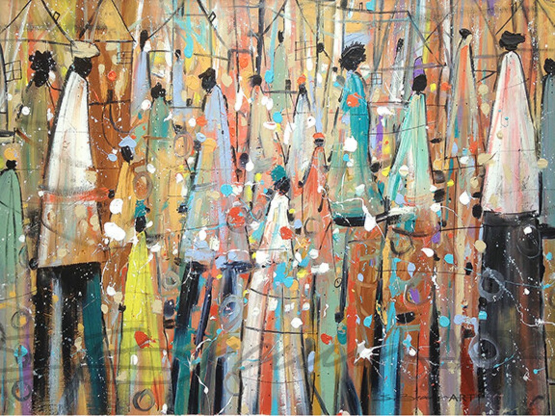 Our Colorful People Watercolor Print African American Art - Etsy