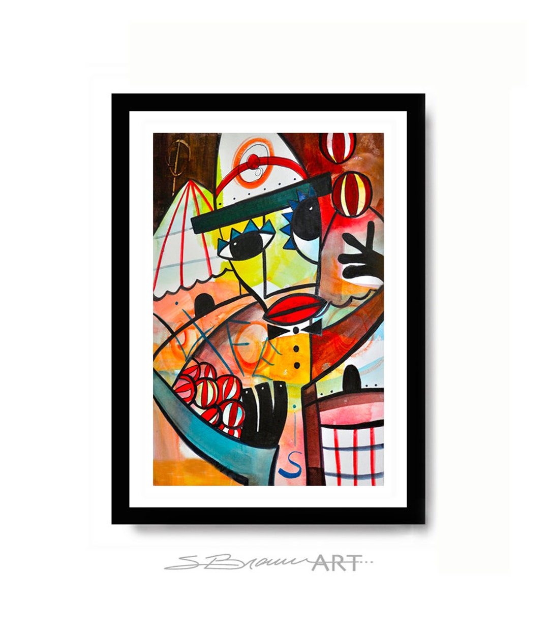 The Juggler II Watercolor Print, Circus Art, Large Wall Art, Juggling ...
