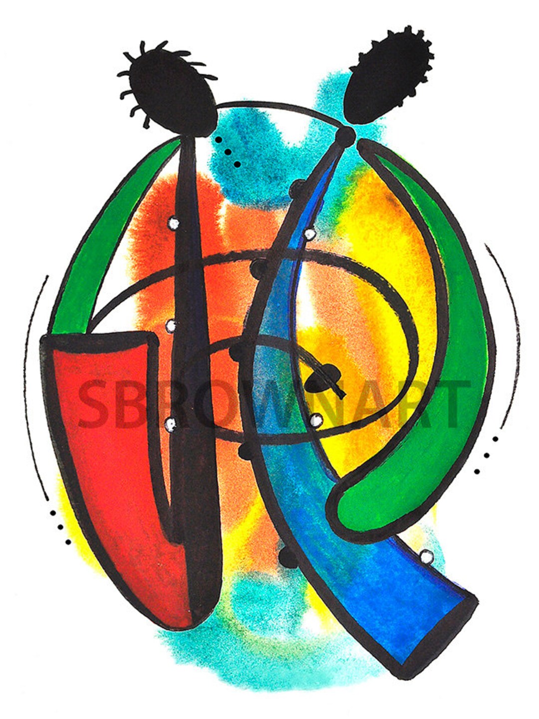 Red Sax Print, African American Art, Jazz Musical Instrument, Music Art ...
