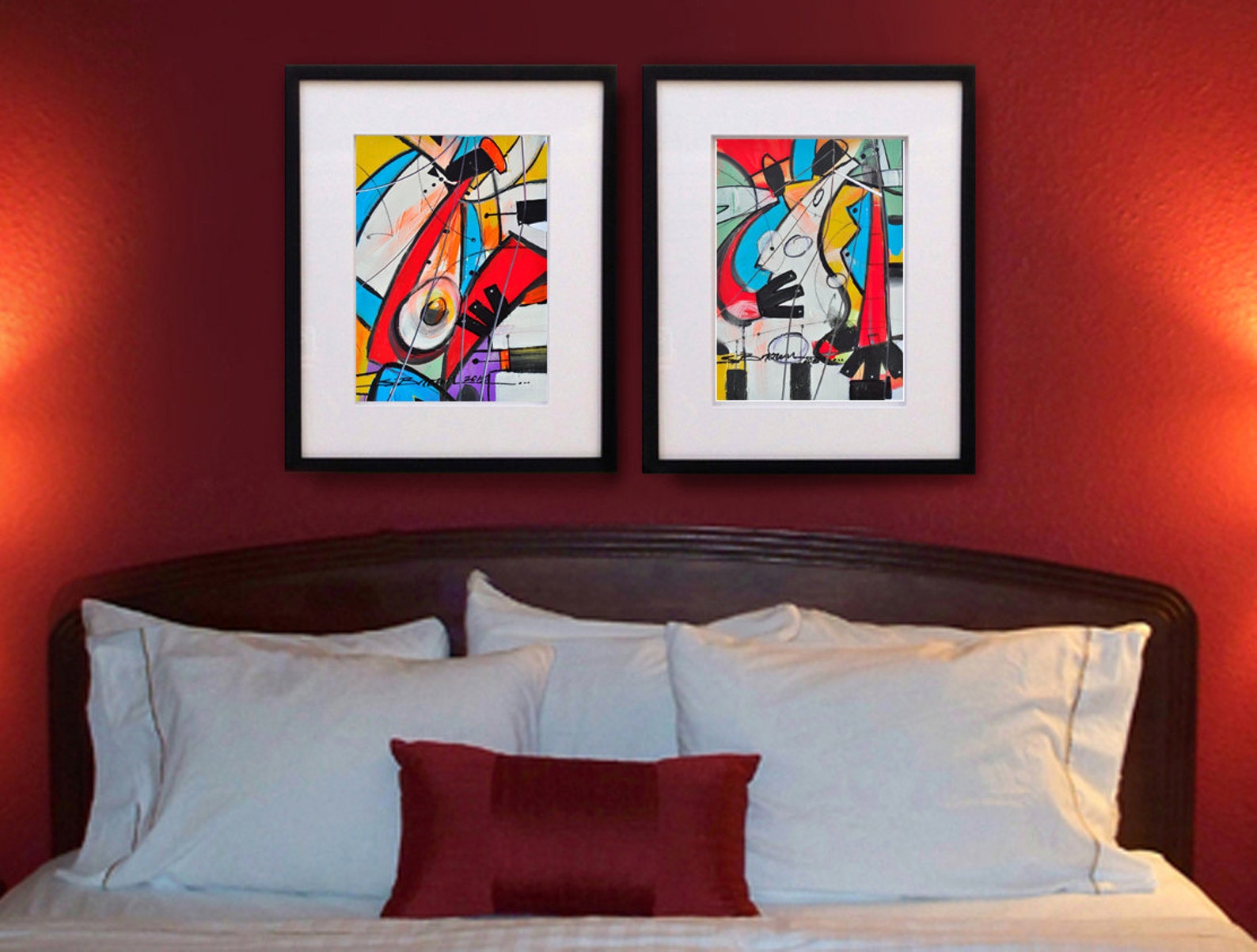 The Red Sax Print African American Art Musical Sax Music - Etsy