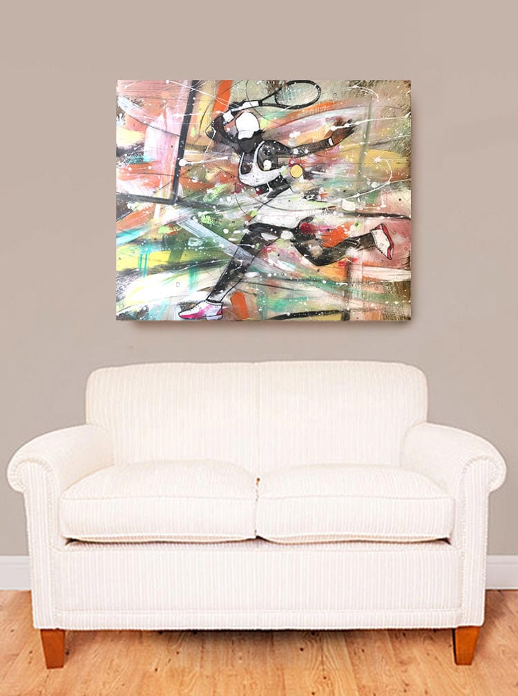 The Tennis Match, African American Art, Tennis Art, Canvas Wall Art ...