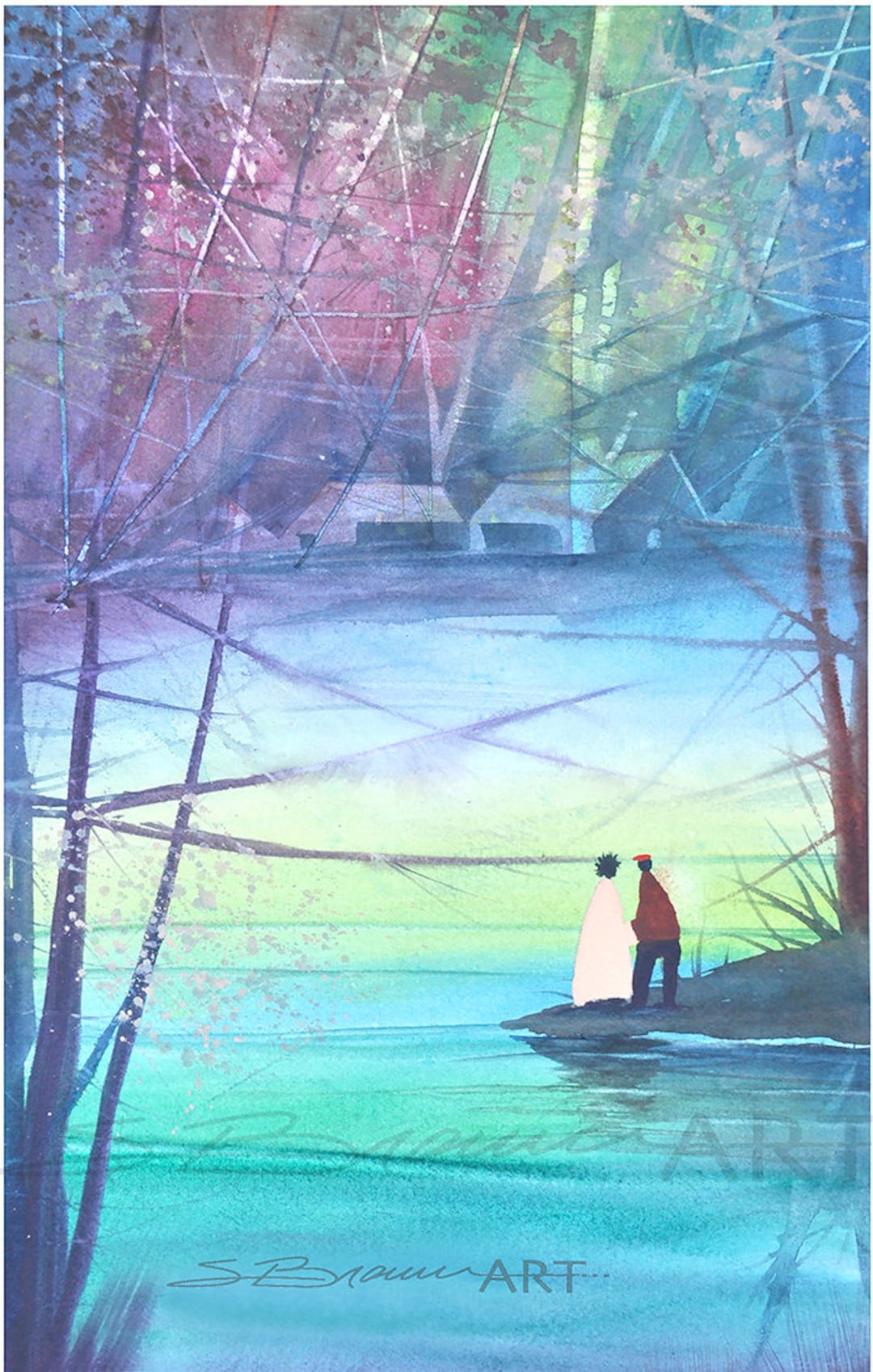 Blue Romance Landscape Print, Landscape Art Print, Landscape Wall Art ...