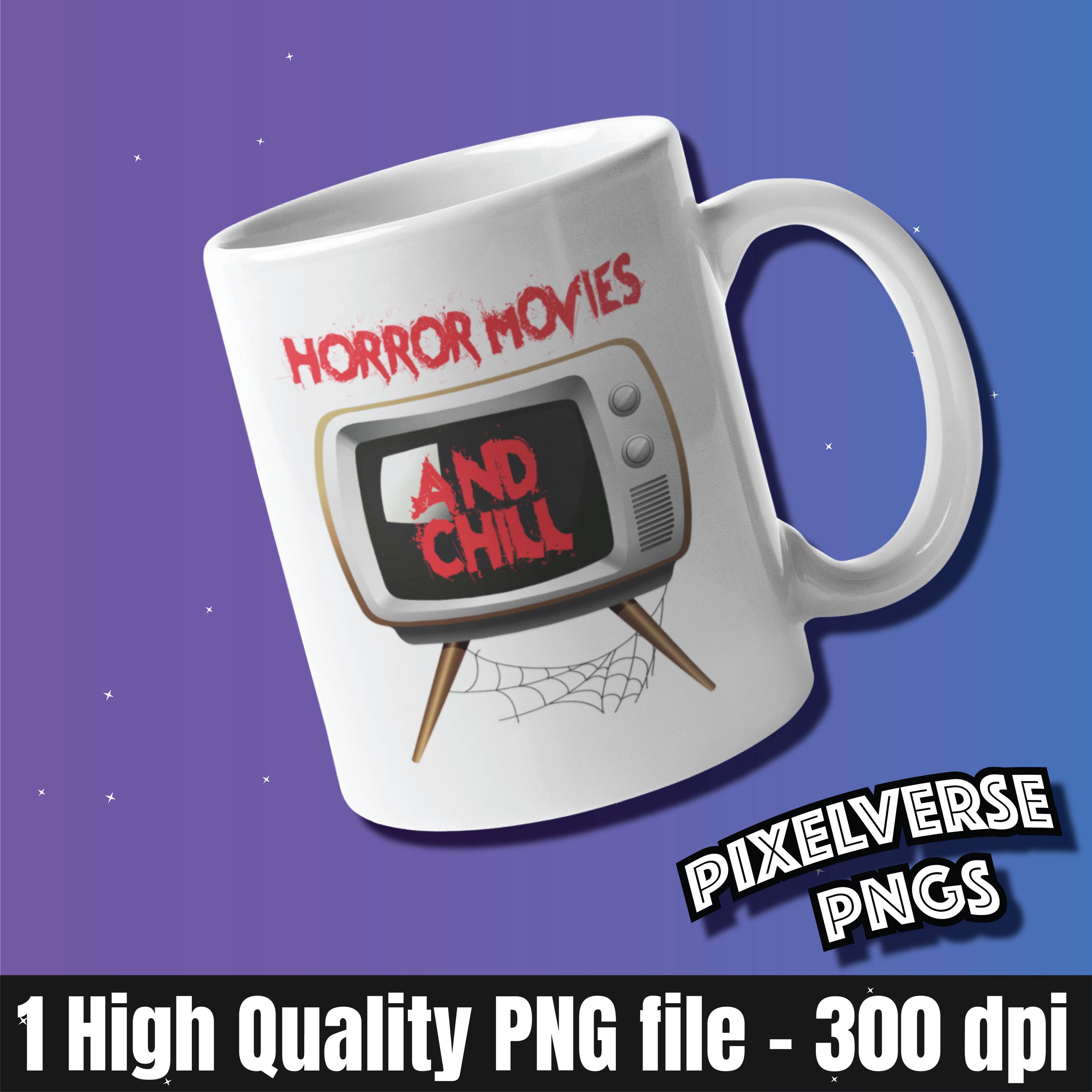 Horror Movies and Chill Retro TV PNG, Vintage Halloween PNG, Spooky ...