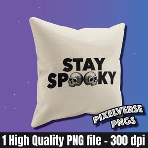 Stay Spooky Halloween PNG | Distressed Skull Text Design | Grunge Retro ...