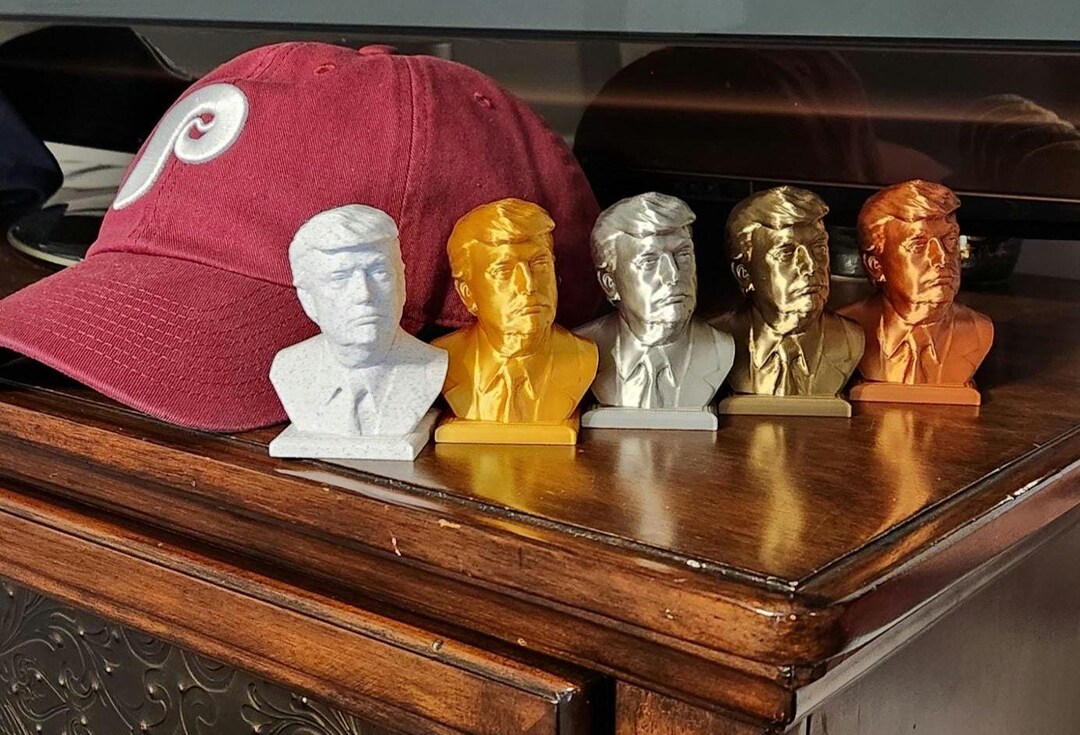 President Donald Trump Bust in Either Marble, Gold, Silver, or Copper ...