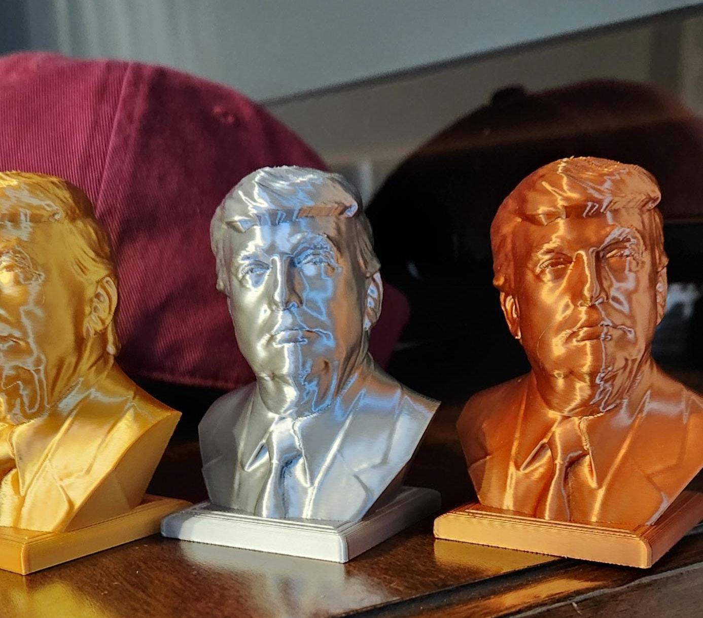President Donald Trump Bust in Either Marble, Gold, Silver, or Copper ...