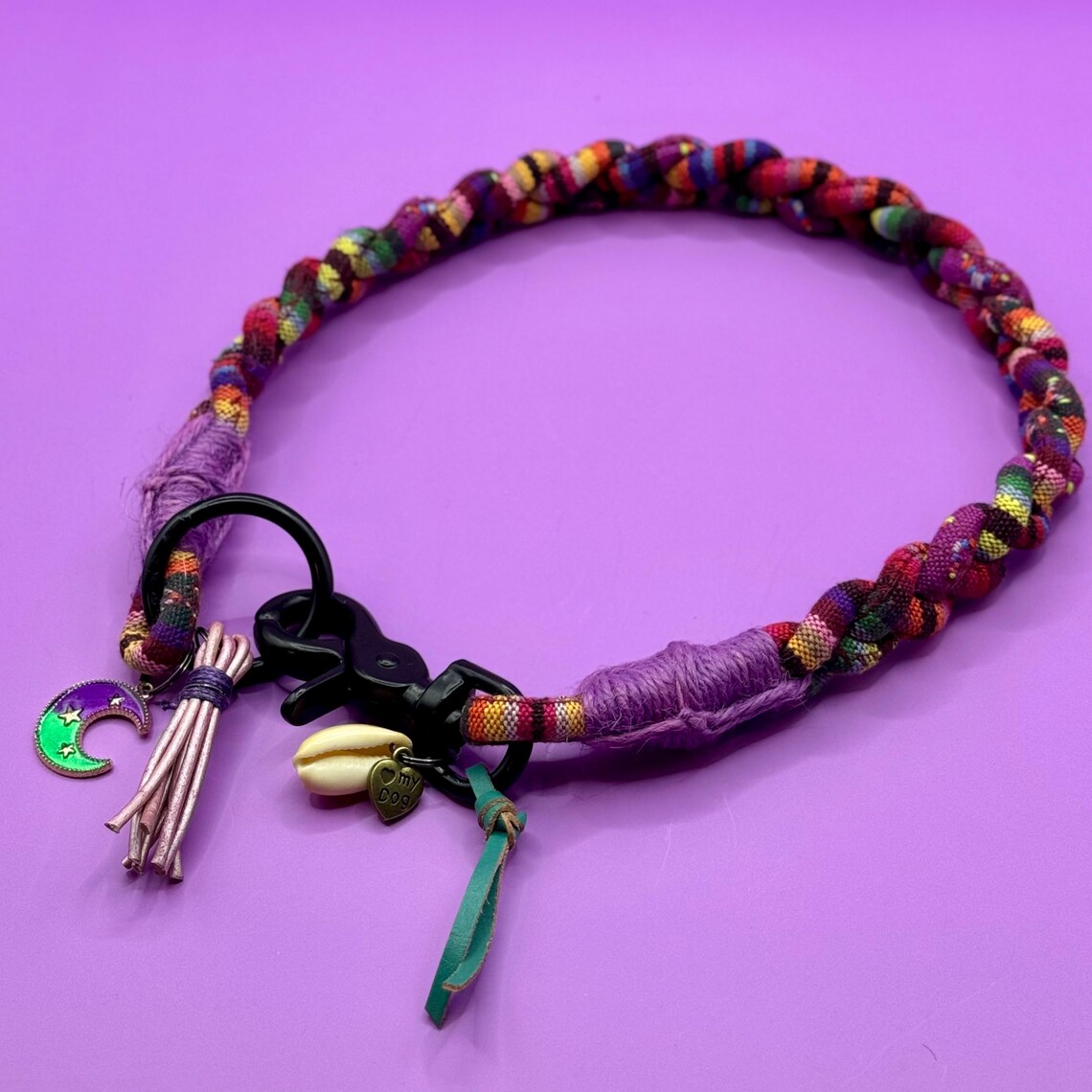Dahlia Bohemian Boho Ethnic ID Tag Collar for Medium/large Dogs With ...
