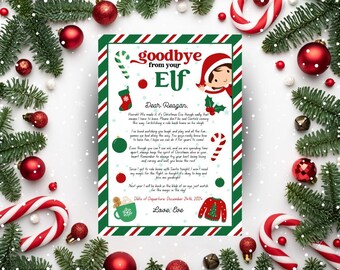 Elf Goodbye Letter - Print and Sign - 8.5 X 11 - Etsy