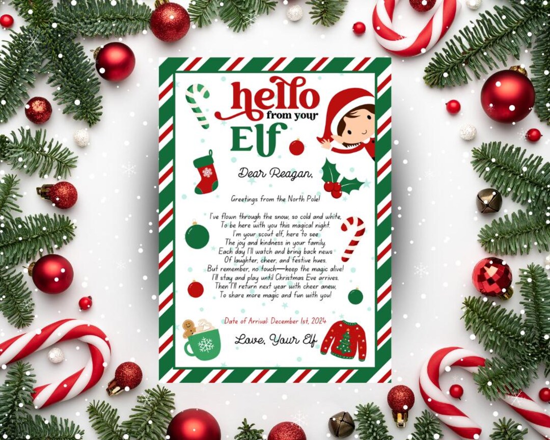 Personalized Elf Arrival (introduction) Letter - Etsy