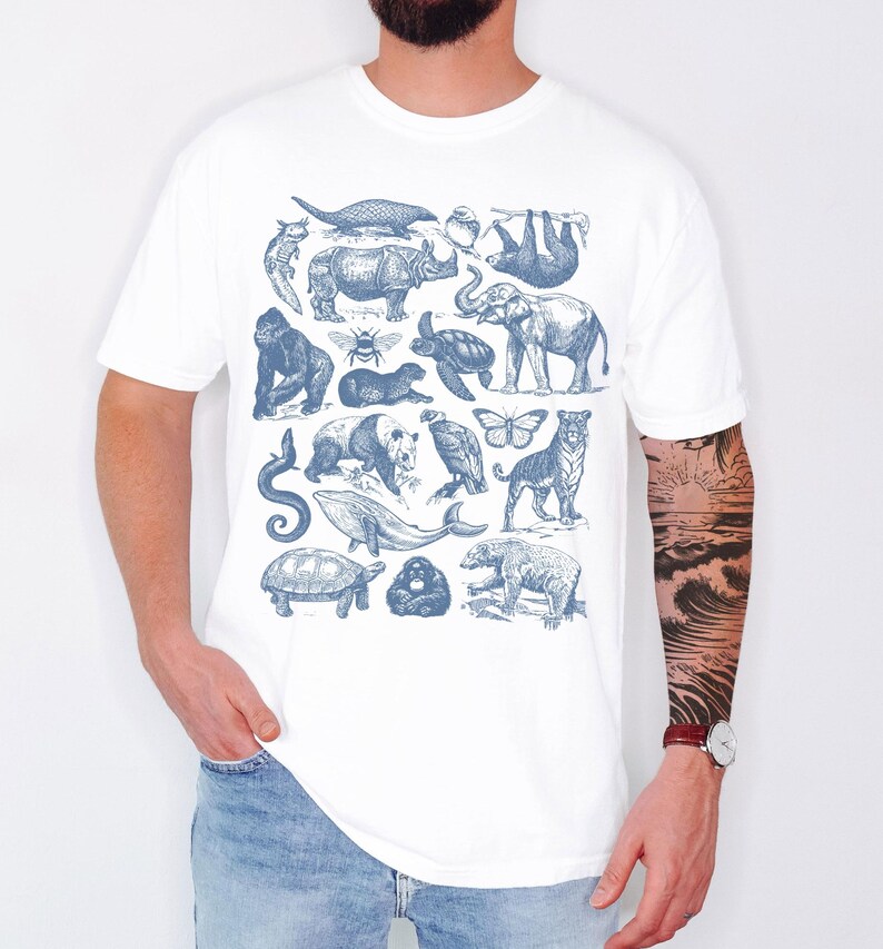 Save the Animals 90s Retro Tshirt, Wildlife Comfort Colors® Unisex ...