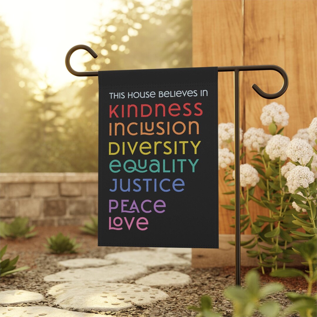 This House Believes in Garden Flag, Liberal Values Outdoor Sign ...