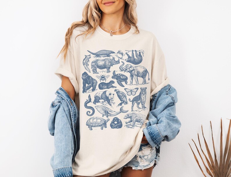Save the Animals 90s Retro Tshirt, Wildlife Comfort Colors® Unisex ...