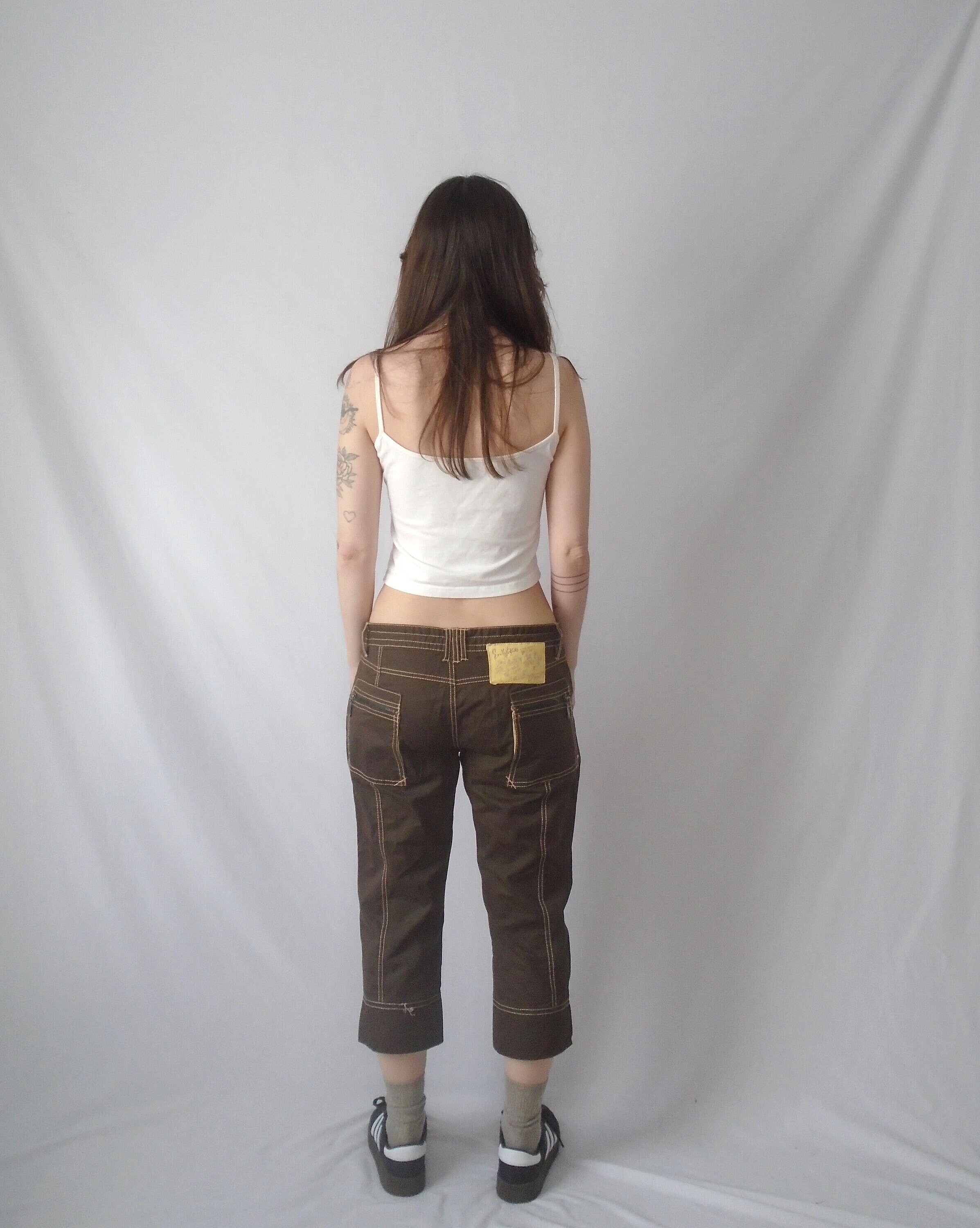 Brown Cotton Cargo Pedal Pushers Capri Pants Vintage Y2k Medium - Etsy